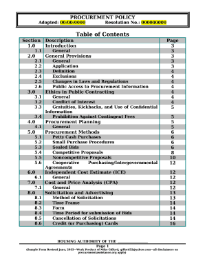 Table of Contents (cond) Doc Template | pdfFiller