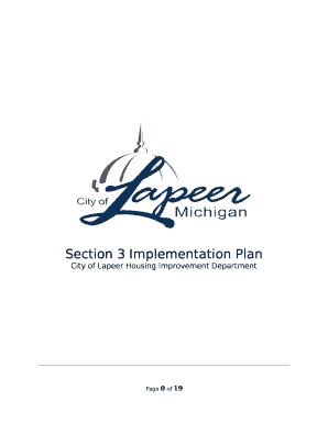 Section 3 Implementation Plan Doc Template | pdfFiller