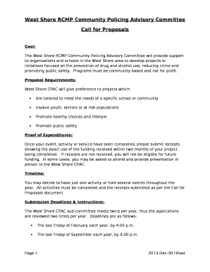 westshore rcmp Doc Template | pdfFiller