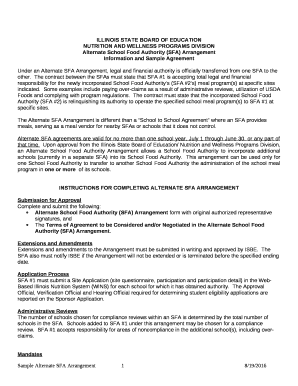 Alternate School Food Authority (SFA) Arrangement - 206 166 105 Doc ...