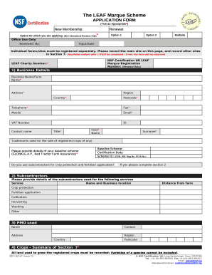 The LEAF Marque Scheme Doc Template | pdfFiller