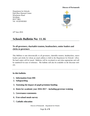 Schools Bulletin No: 11 Doc Template | pdfFiller
