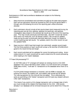 Surveillance Data Specifications for CDC Lead Database - ftp cdc Doc ...