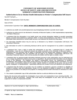 Workers Compensation Claim Number: Doc Template | pdfFiller