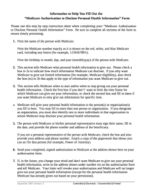 Please use this step by step instruction sheet when completing your Medicare Authorization to ...