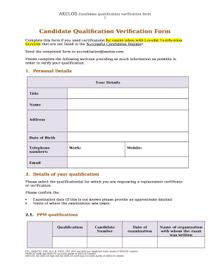 online candidate verification service Doc Template | pdfFiller