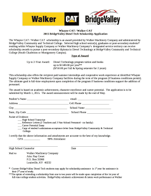 Whayne CAT / Walker CAT Doc Template | pdfFiller