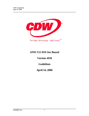 ANSI X12 810 Out Bound Doc Template | pdfFiller