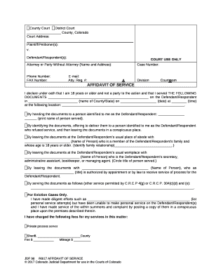 I declare under oath that I am 18 years or older and not a party to the ...