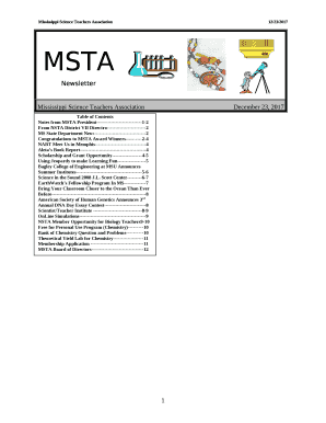 MSTA Members, Happy New Year Doc Template | pdfFiller