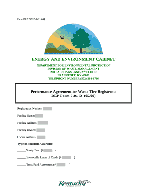 Perance Agreement for Waste Tire Registrants - waste ky Doc Template ...
