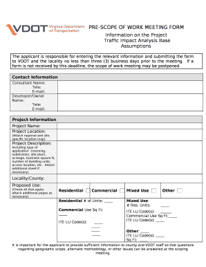 Traffic Impact Analysis Base Assumptions Doc Template | pdfFiller
