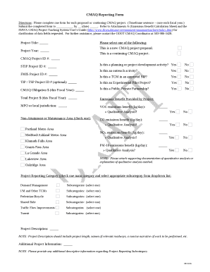 CMAQ Reporting - ftp odot state or Doc Template | pdfFiller
