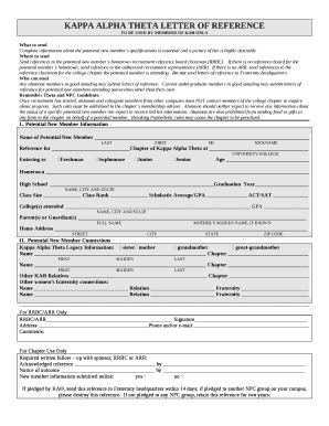 kappa alpha theta reference Doc Template | pdfFiller