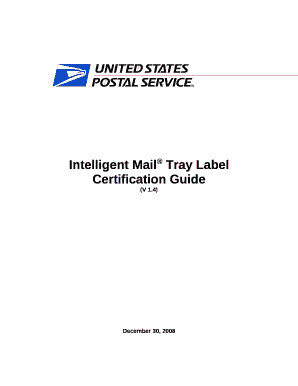 Intelligent Mail Tray Label - ribbs usps Doc Template | pdfFiller