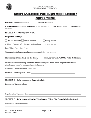 department labor furlough document Doc Template | pdfFiller