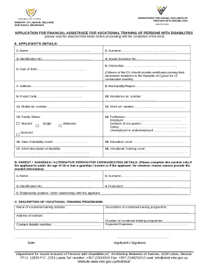 MINISTRY OF LABOUR, WELFARE Doc Template | pdfFiller