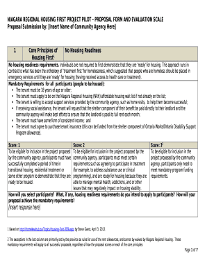 Core Principles of Housing First1 Doc Template | pdfFiller