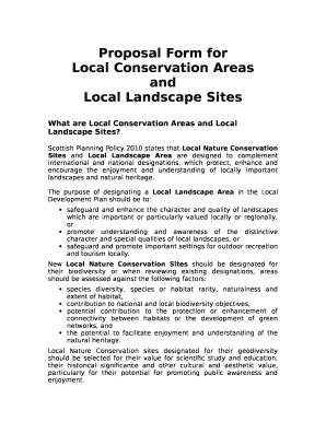 Local Conservation Areas Doc Template | pdfFiller