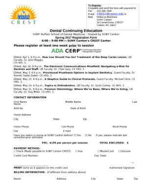 Dental Continuing Education Doc Template | pdfFiller