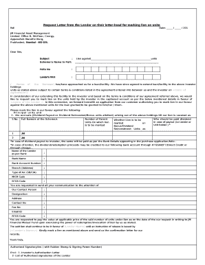 Request Letter from the Lender on their letter-head for marking lien on ...
