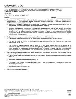 ALTA ENDORSEMENT 14 Doc Template | pdfFiller