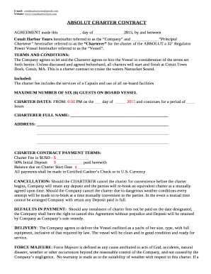ABSOLUT CHARTER CONTRACT Doc Template | pdfFiller