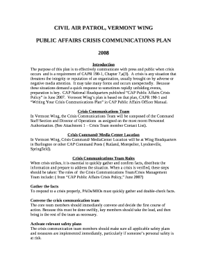 CIVIL AIR PATROL, VERMONT WING Doc Template | pdfFiller