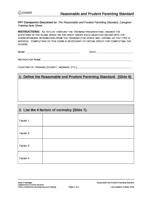 PPT Companion Document to: The Reasonable and Prudent Parenting ...