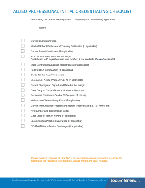 The following documents are requested to complete your credentialing application: Doc Template ...