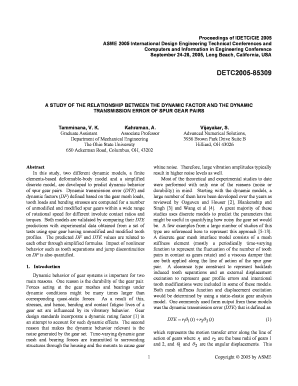 Fillable Online ASME 2005 International Design Engineering Technical ...