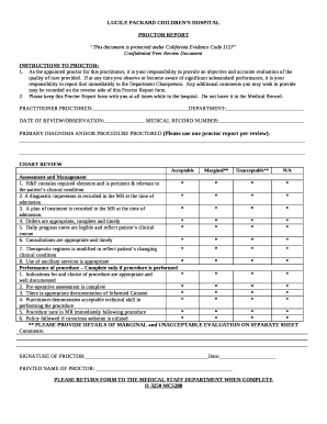 PROCTOR REPORT - intranet lpch Doc Template | pdfFiller