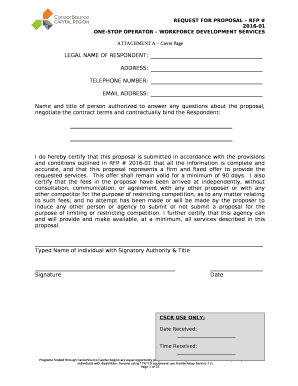 ATTACHMENT A Cover Page Doc Template | pdfFiller