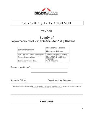 Polycarbonate Tool less Roto Seals for Akluj Division Doc Template ...
