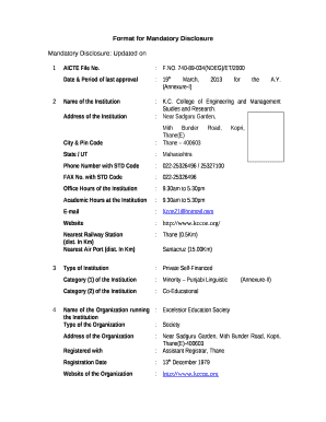 Mandatory Disclosure: Updated on Doc Template | pdfFiller