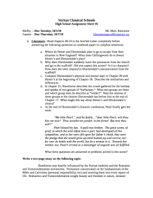 High School Assignment Sheet #6 Doc Template | pdfFiller