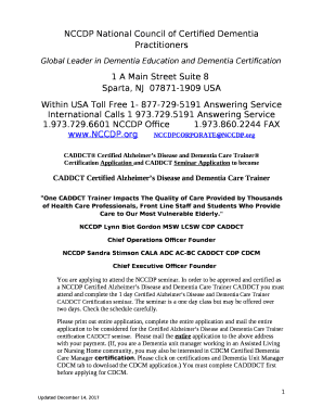 Certified Alzheimer's Disease and Dementia Care Trainer Doc Template ...