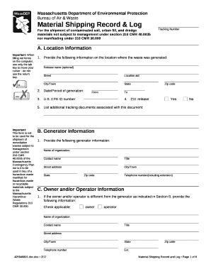 Material Shipping Record & Log Doc Template | pdfFiller