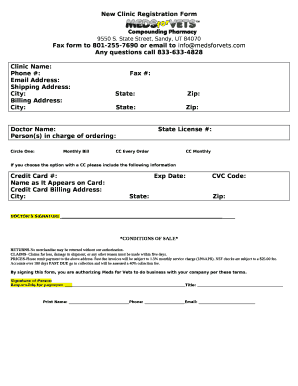 New Clinic Registration Doc Template | pdfFiller