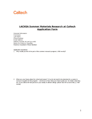 LACHSA Summer Materials Research at Caltech Application Doc Template ...