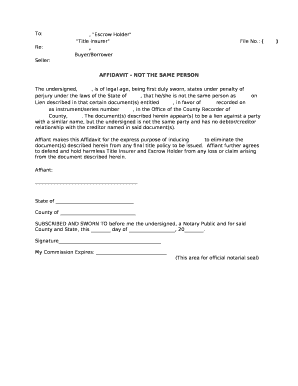 , "Escrow Holder" Doc Template | pdfFiller