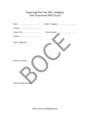 Reporting for NBC Delegates Doc Template | pdfFiller