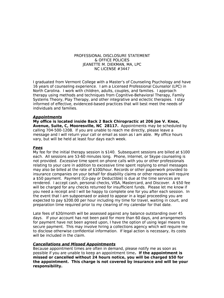 & OFFICE POLICIES Doc Template | pdfFiller