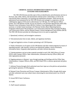 SYSTEMS USER AGREEMENT Doc Template | pdfFiller