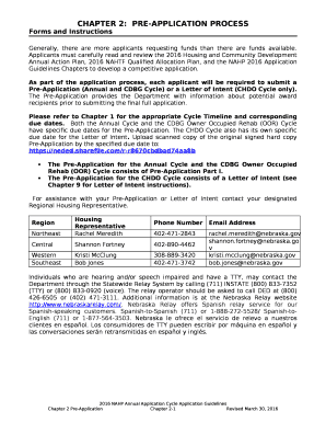 CHAPTER 2:PRE-APPLICATION PROCESS Doc Template | pdfFiller