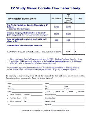 EZ Study Menu: Coriolis Flowmeter Study Doc Template | pdfFiller
