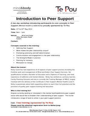 Introduction to Peer Support - disabilityconnect org Doc Template ...