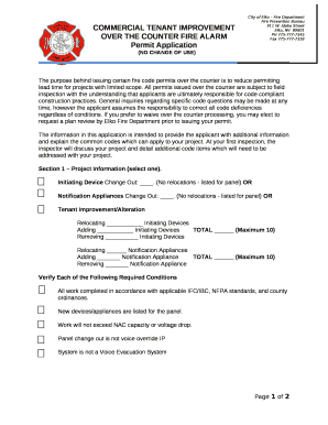 OVER THE COUNTER FIRE ALARM Doc Template | pdfFiller