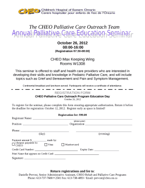 The CHEO Palliative Care Outreach Team Doc Template | pdfFiller