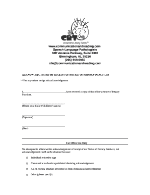 **You may refuse to sign this acknowledgement Doc Template | pdfFiller